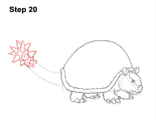 How to Draw a Doedicurus (Glyptodon) VIDEO & Step-by-Step Pictures