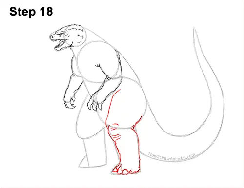 How to Draw Godzilla VIDEO & Step-by-Step Pictures