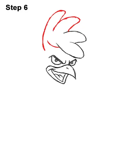 How to Draw a Rooster (Cartoon)