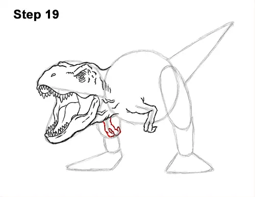 How to Draw a T. Rex Roaring VIDEO & Step-by-Step Pictures
