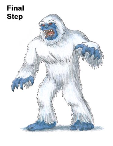 Abominable Snowman Drawing